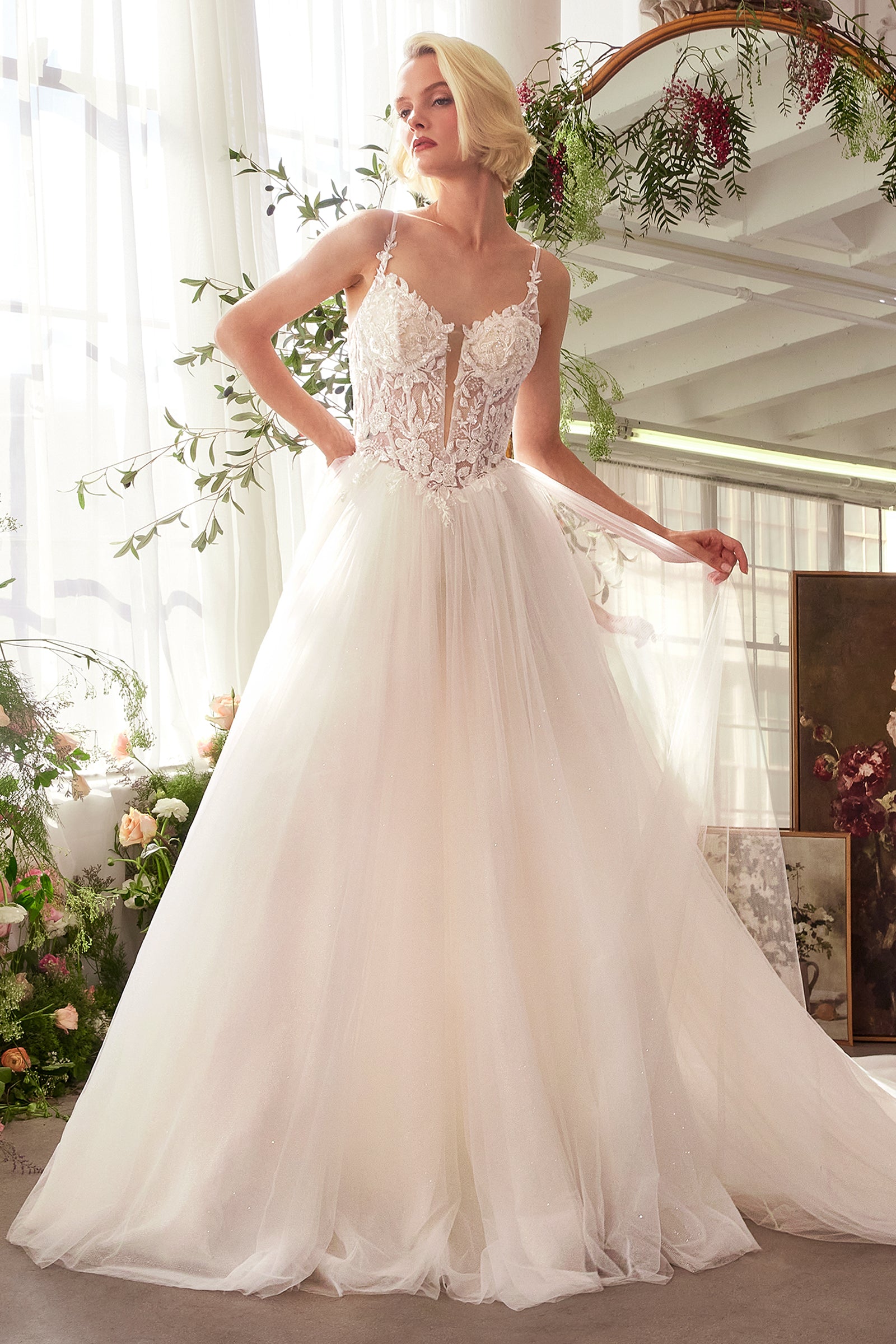 ANDREA & LEO WL029 Lace & Tulle Bridal Ball Gown – The Gown Galleria